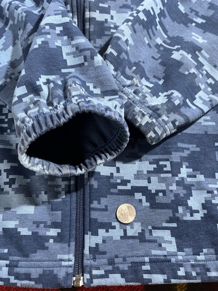 Under Armour Mens Swacket Full Zip Up Hoodie Digital Camo Blue Storm 2 ...