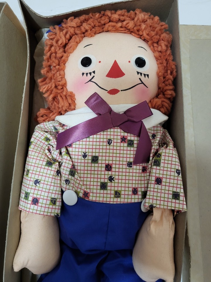 GEORGENE NOVELTIES RAGGEDY ANN & ANDY 20 INCH DOLLS WITH BOXES MINTY ...