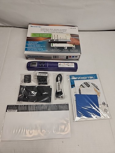 WiFi Handheld Wand Scanner Rechargeable 8.5x14 Black Pandigital Scanner ...