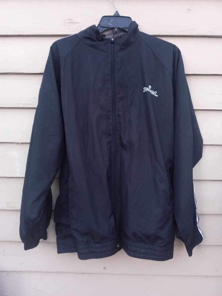 spalding jacket for men size l color black / White | eBay