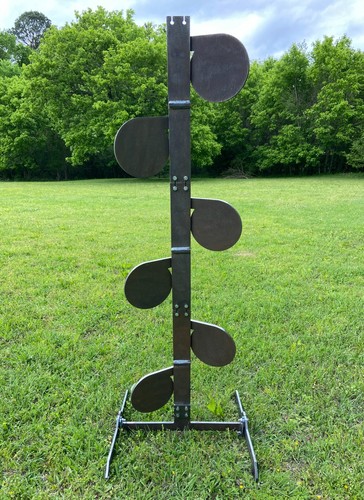 AR500 Portable Steel Shooting Target Dueling Tree "No Weld" Stand w/ 8 ...