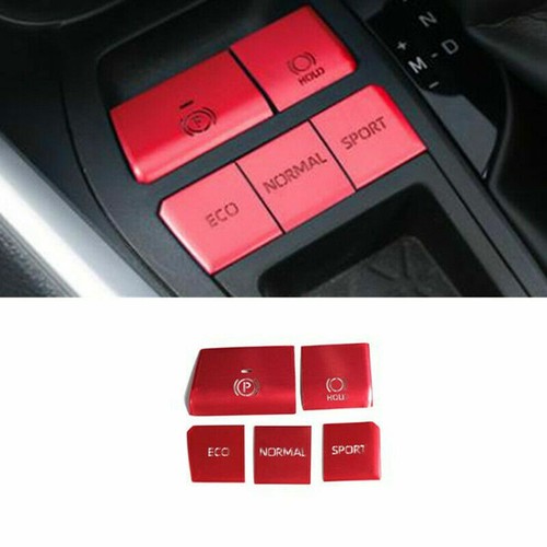 For Toyota RAV4 2019-2023 5X Aluminum Red Gear Shift Box Panel Sticker ...