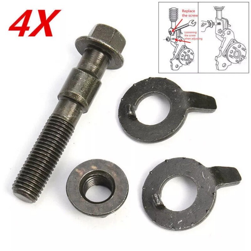 4PCS 14mm Vehicle Front Wheels Cam Bolts Adjustable Camber Correction ...
