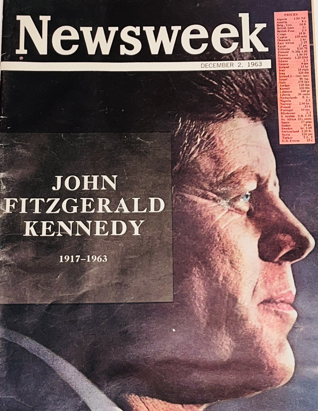 VTG Newsweek Magazine December 2 1963 John F. Kennedy 1917-1963 | eBay