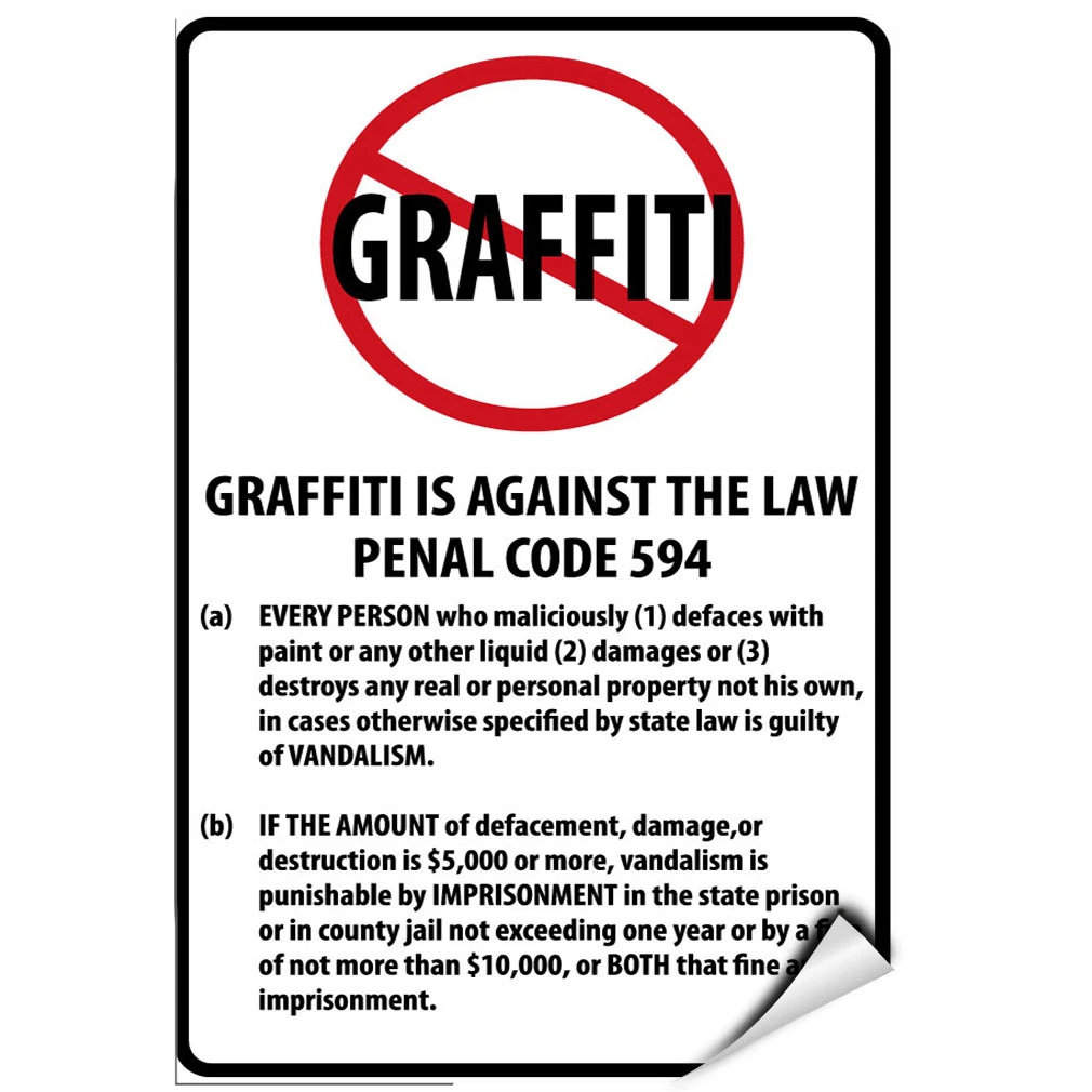 Destruction Of Personal Property Sign