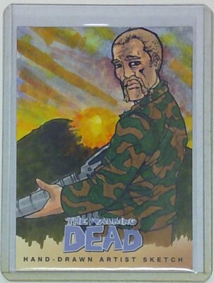 WALKING DEAD COMIC SKETCH CARDS SET 2: ABRAHAM FORD ARTIST STEVE LYDIC ...