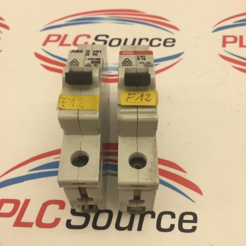 ABB S 261 B 16 SINGLE-POLE CIRCUIT BREAKERS Lot of 2 | eBay