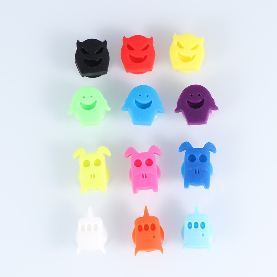 12PCS Silicone Wine Glass Marker Creative Face Design Drink Charms ...