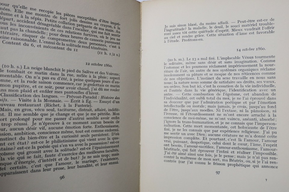AMIEL Philine, Unpublished Fragments Of The Diary. Published By Bernard ...