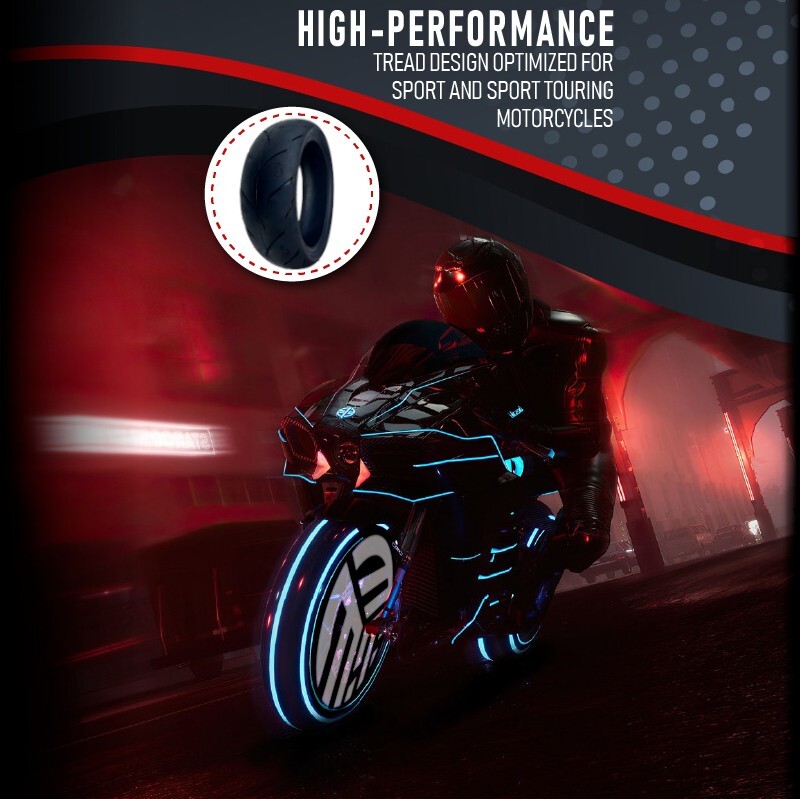 200/50-17 MMT® Rear Back Motorcycle Tire 200/50ZR17 + FREE 120/70-17 ...