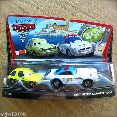 Disney PIXAR Cars 2 SECURITY GUARD FINN & ACER diecast 2PK Tokyo ...