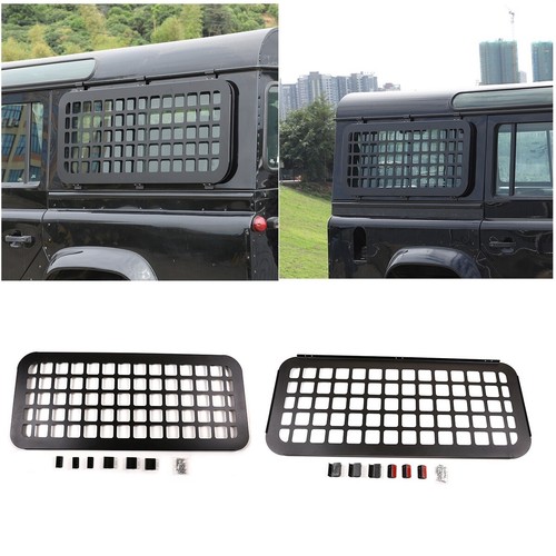 2X Aluminum Alloy Rear Side Window Guards For Land Rover Defender 90 ...