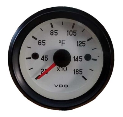 VDO 310-240 Pyrometer EGT Gauge, Cockpit Black, White Dial Face 1600F ...