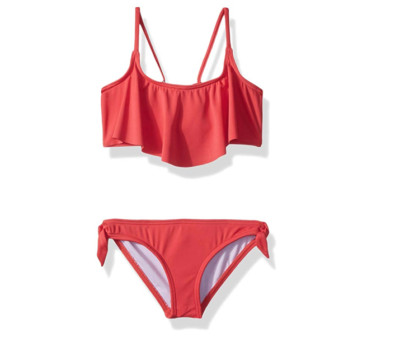 Billabong Big Girls' Sol Searcher Flutter Two Piece Swim Set, Geranium ...