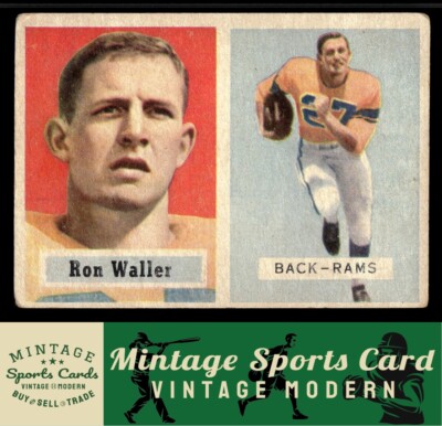 1957 Topps - Ron Waller - #82 Los Angeles Rams GD/GD+ | eBay