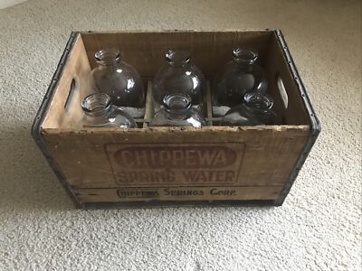 Rare Complete Lot Of Chippewa Spring Water Bottles With Case Minn ...