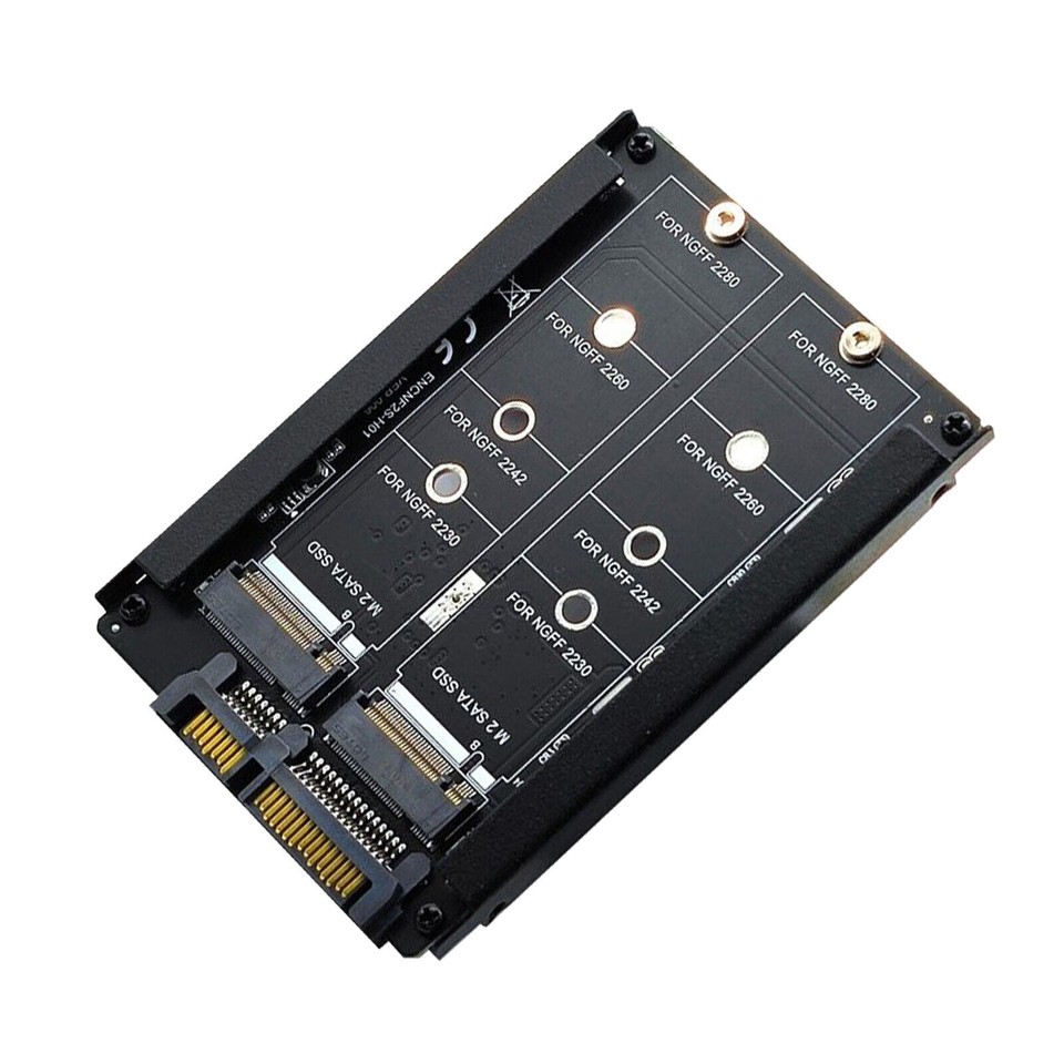 Dual B+M Key M.2 NGFF SATA SSD to 2.5in SATA 3.0 6Gbps JBOD Raid0 ...