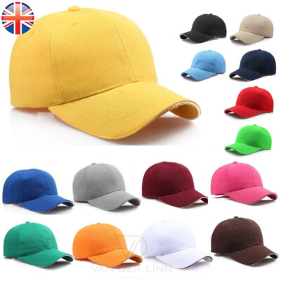 Van Der Linn Plain Adjustable Baseball Cap Men Women Hats Casual Sport ...