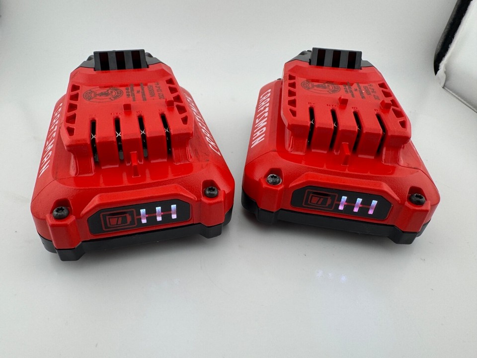 [2-PACK] GENUINE CRAFTSMAN [CMCB202] 20V MAX 2.0AH RECHARGEABLE BATTERY ...