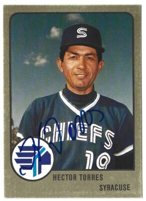 1988 PRO CARDS HECTOR TORRES SYRACUSE CHIEFS ON CARD AUTOGRAPH SIGNED ...
