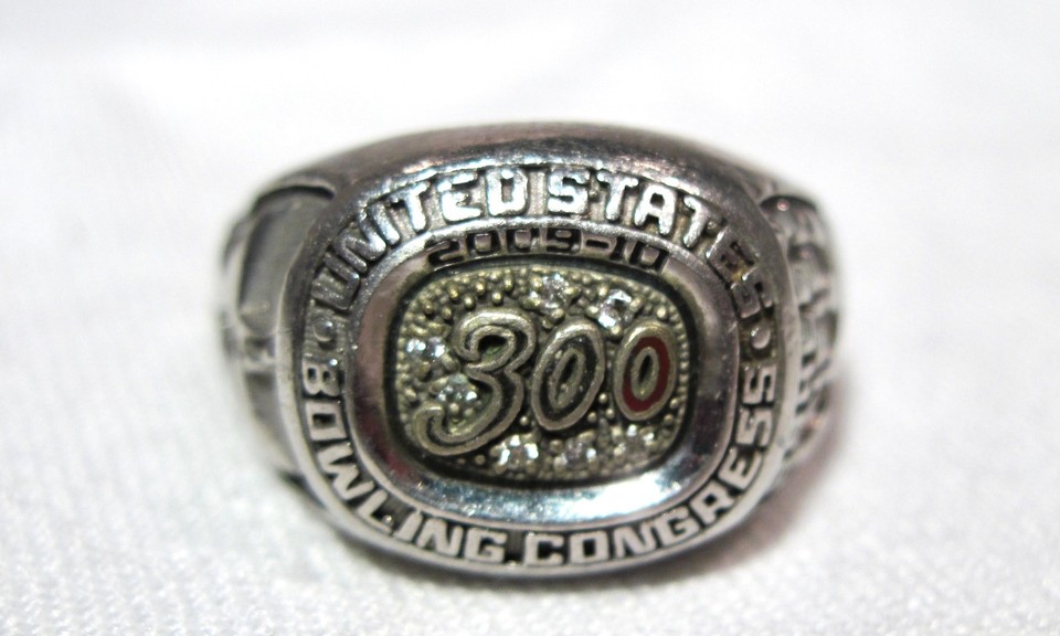Keepsake Sterling American Bowling Congress 300 Game Ring Size 6 1/2 ...