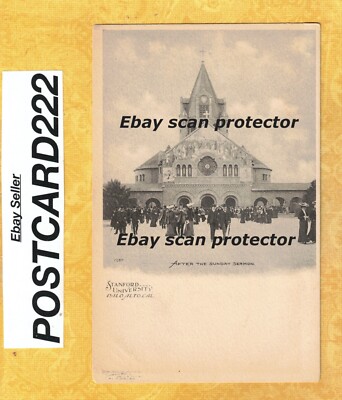 CA Palo Alto 1901-09 udb vintage postcard SUNDAY SERMON STANFORD ...