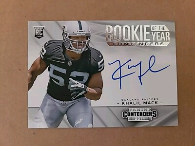 Khalil Mack RC Auto 2014 Panini Contenders Rookie of Year Autograph ...
