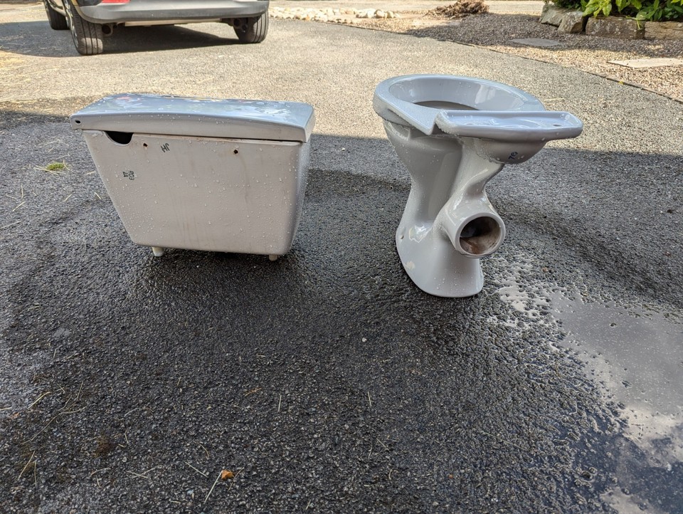 Vintage grey Toilet & Cistine | eBay UK