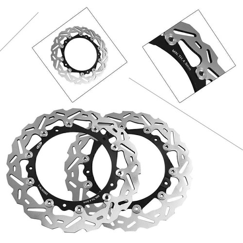 Black Front Brake Disc Rotors For BMW S1000R 2014-2015 S1000RR 2010 ...