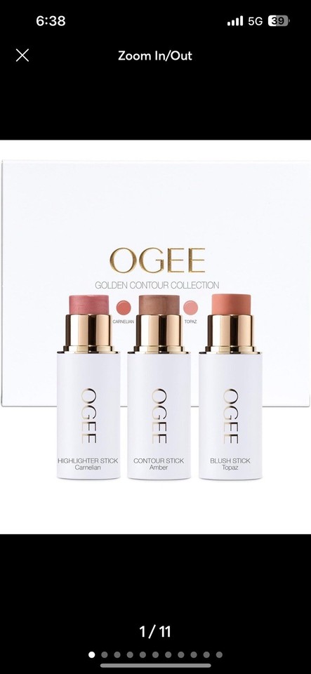 Ogee Face Stick Golden Contour Collection Trio (Amber, Topaz and ...