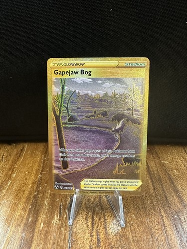 Gapejaw Bog Gold Secret 213/195 Full Art NM/M Silver Tempest Pokemon ...