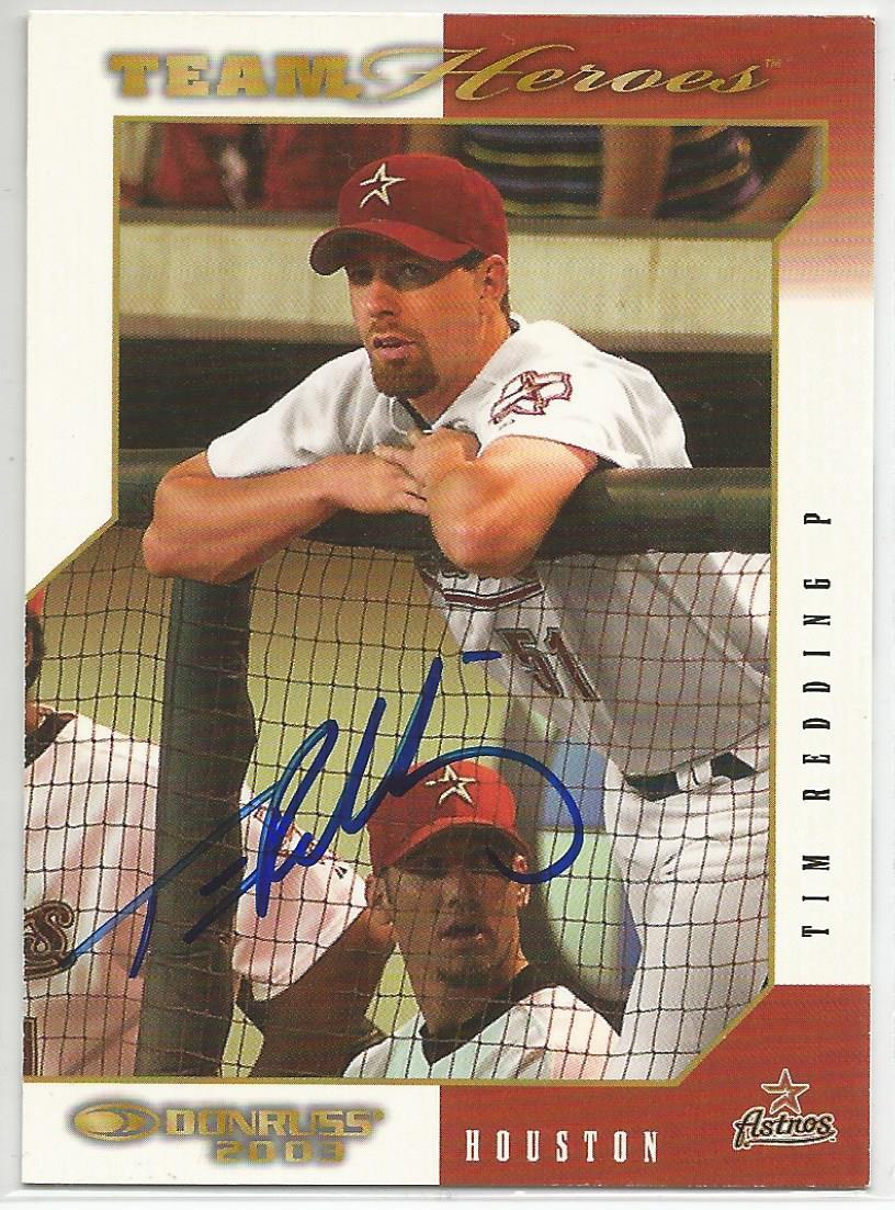 TIM REDDING Autographed Signed 2003 Donruss Team Heroes card Houston ...