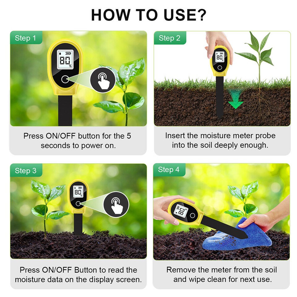 Soil Moisture Detector Testers Soil Moisture Meter Hygrometers Moisture ...