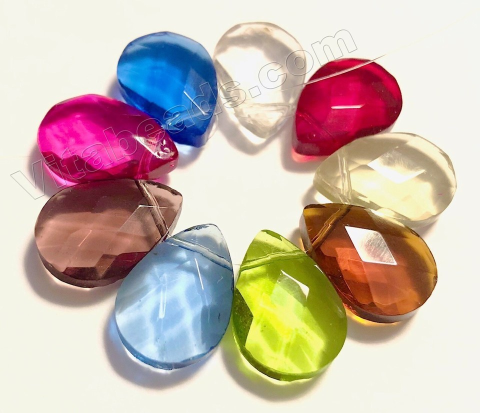 Semi Precious Stone Gemstone Faceted Teardrop, Drop Pendant | eBay
