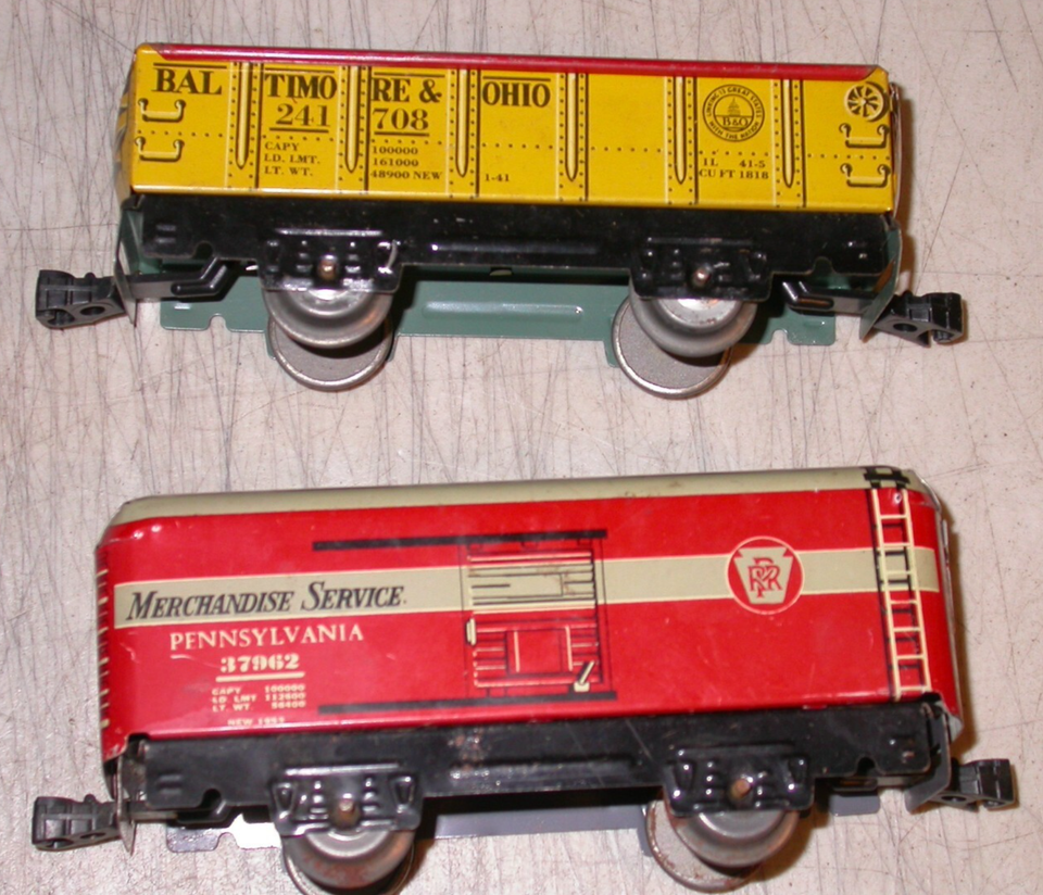 Vintage Marx O 027 490 NYC Steam Freight Train Set Runs Tin Litho 553 ...