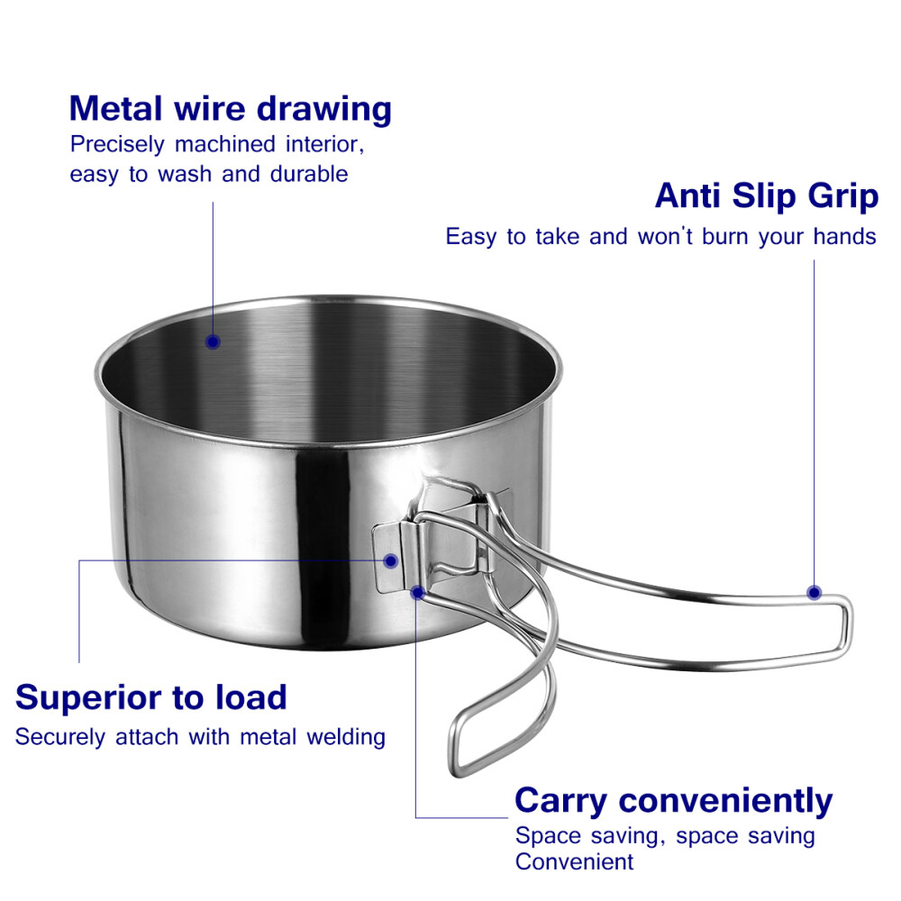 Portable Pan Handle Cooking Stove Trekking Cookware Outdoor Fold | eBay