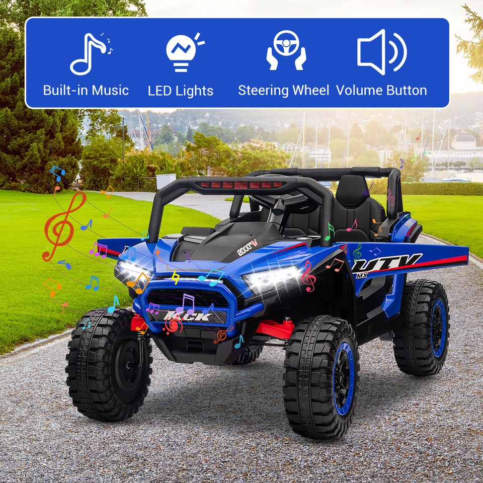 24V Power Wheels Gift for Kids Electric Ride on UTV Car Toys Off-Road w ...