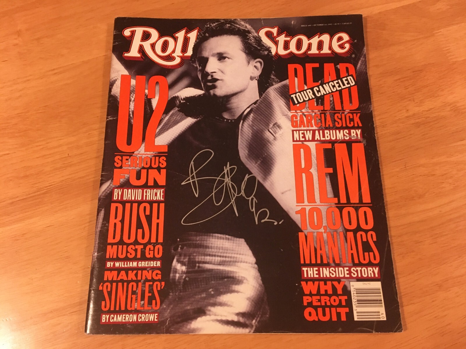 U2 Bono Rare Signed Autographed 1992 Rolling Stone Magazine | eBay