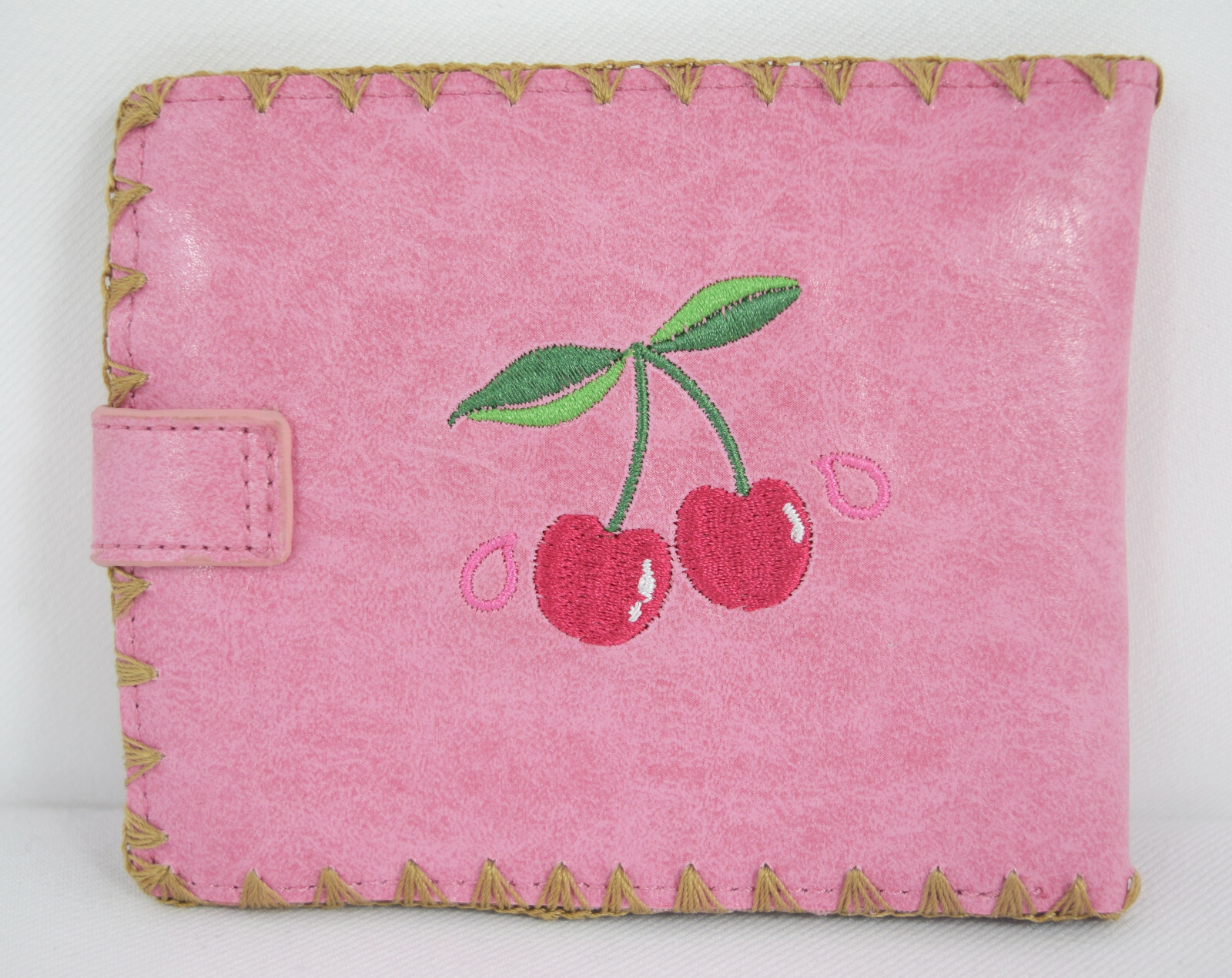 Lavishy Cherry Wallet | Faux Leather Cherries Embroidered Medium Bi ...