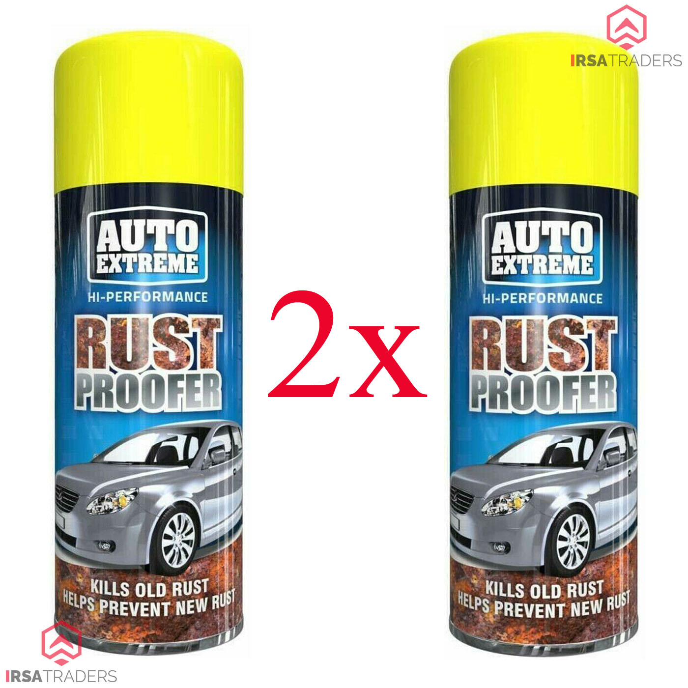 2x Profess Clear Car Rust Remover Prevention Spray Paint Kills Old Rust ...