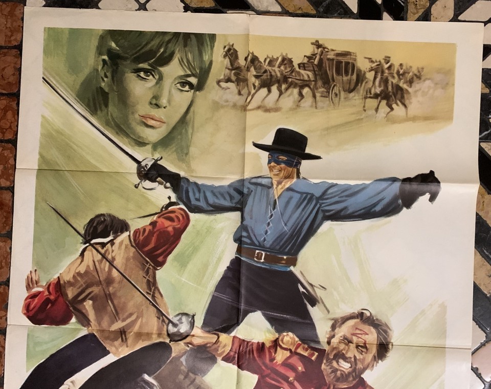 ORIGINAL ITALIAN MOVIE POSTER Behind the Mask of Zorro tony russel ...