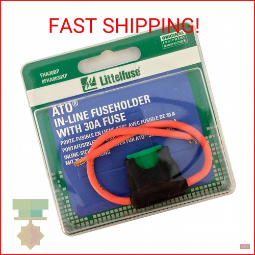 Littelfuse 0FHA0030XP ACS ATO HD Carded Inline Fuse Holder with 30 Amp ...