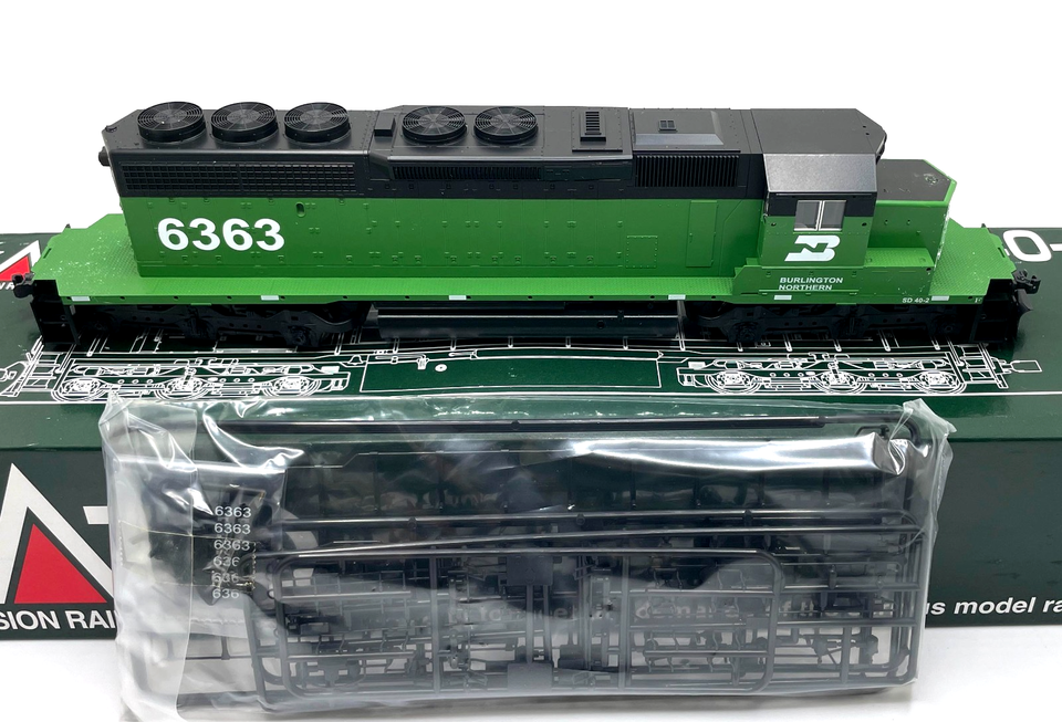 HO KATO 37-2702 EMD SD40-2 BURLINGTON NORTHERN BN # 6363 MISSING HORN ...