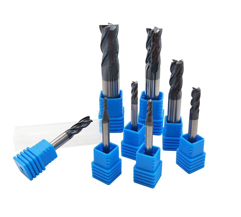 High Quality CNC End Mill Set Carbide Tungsten Steel 4 Fultes Milling ...