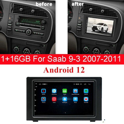 7'' Android 12 Car Stereo Radio Head Unit GPS Navi Player For Saab 9-3 ...