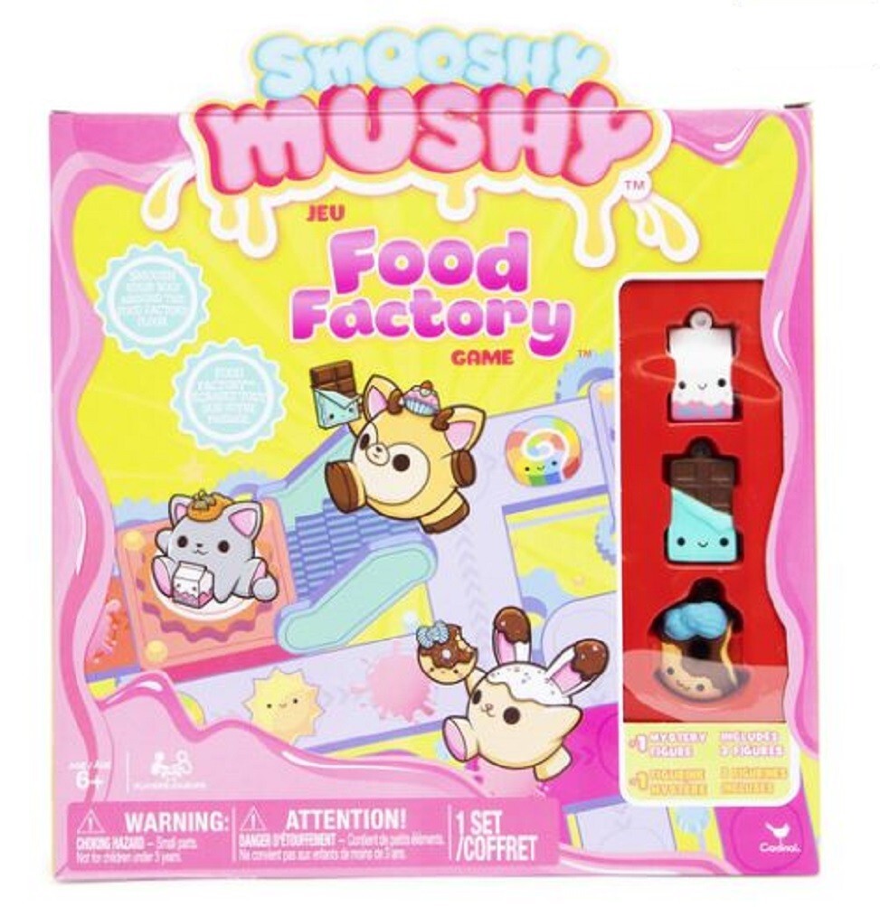 NEW Smooshy Mushy Food Factory Board Game with 3 Squishy Figures & 1 ...