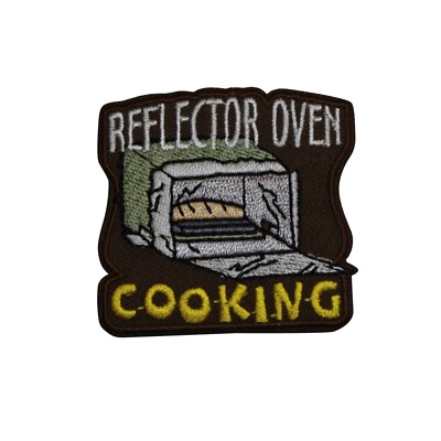 Reflector Oven Cooking Embroidered Iron On Patch - Camping 54-U | eBay