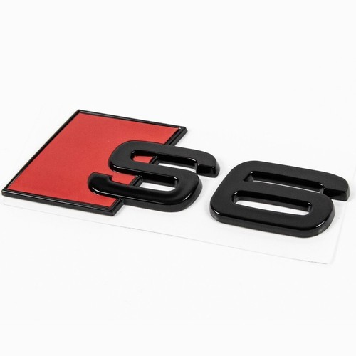 Audi S6 Logo New Metal Black Gloss Badge Emblem Decal for A6 S6 Rear ...