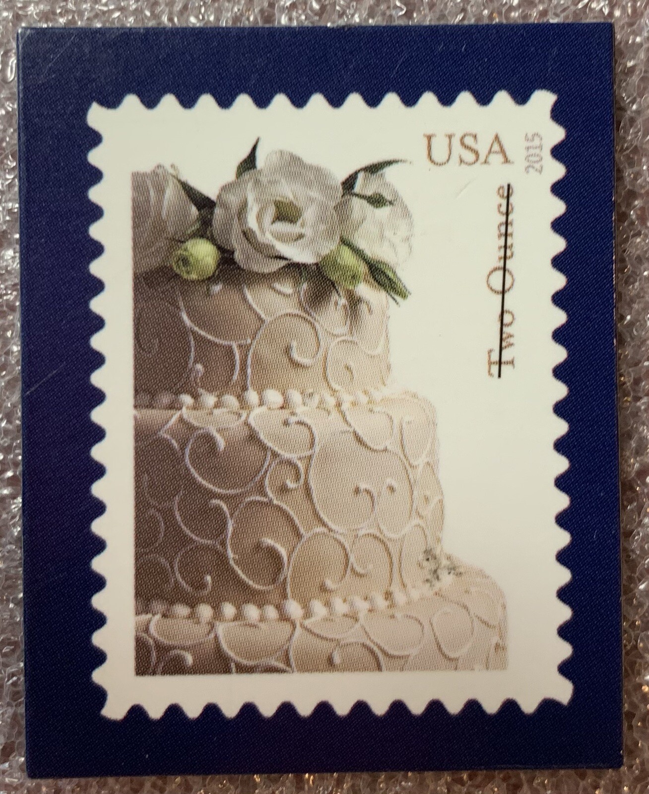 USPS Promo Magnet 2 Ounce Stamp Wedding Cake Commemorative Display ...