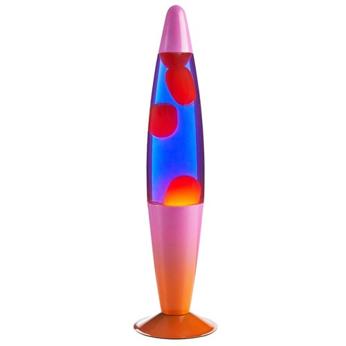 16" Ombre Sunset Lava Motion Volcano Lamp, Orange Wax in Purple Liquid ...